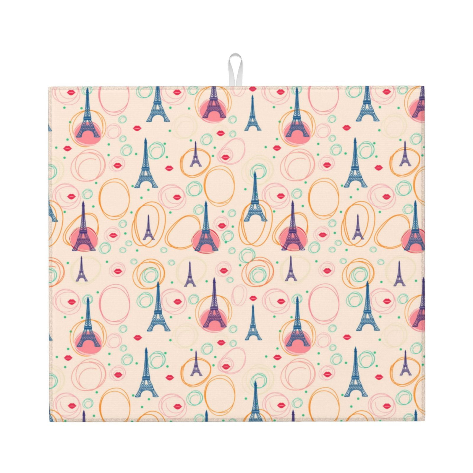 Dish Drying Mat, Eiffel Tower Peppy Highly Absorbent Drying Matt ...