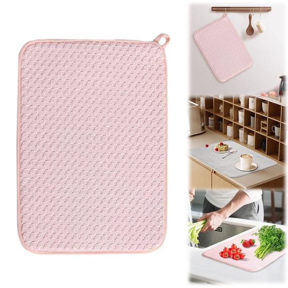 Dish Drying Mat, Extra Large 24x17 Inch Absorbent Microfiber Drainer ...