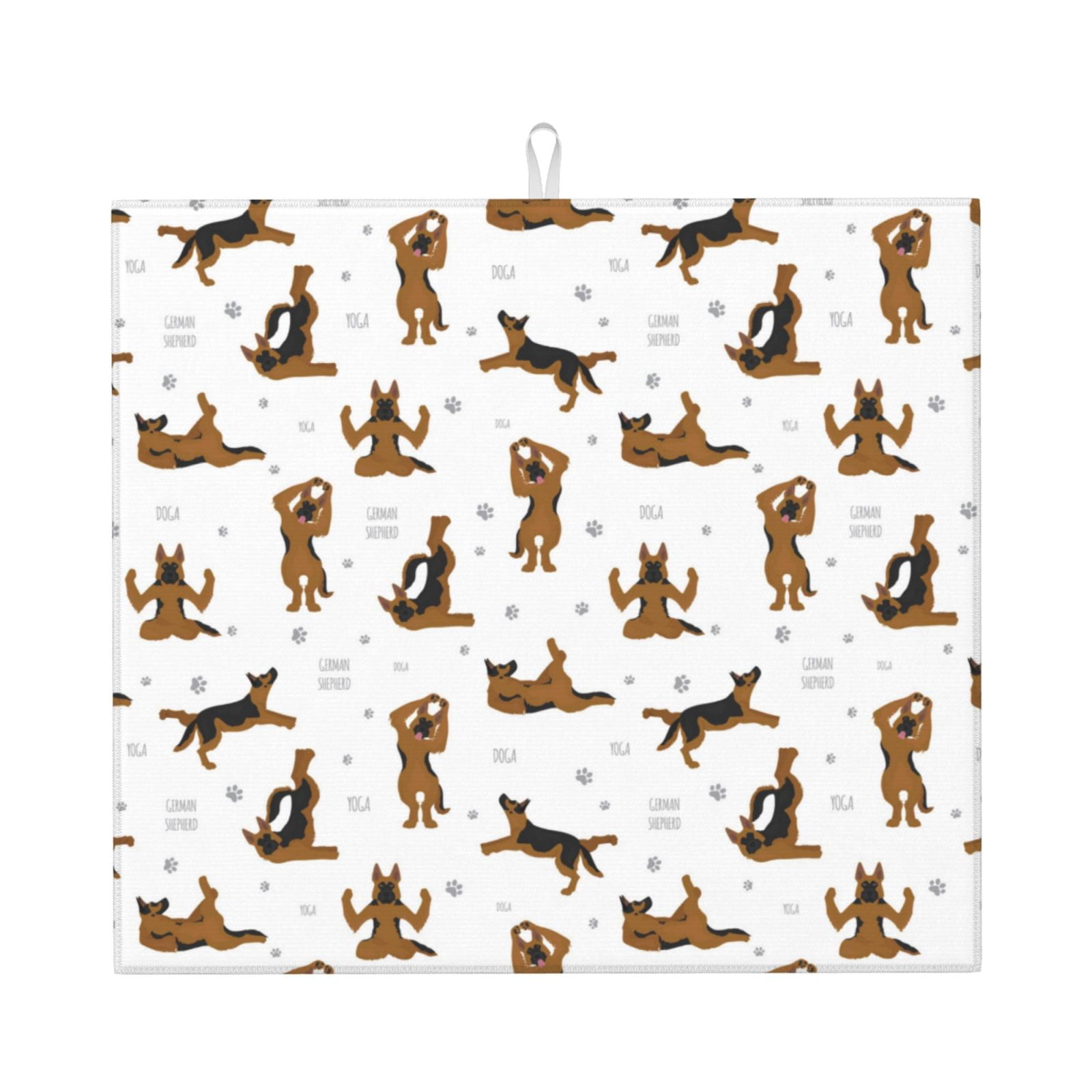 Dish Drying Mat, German Shepherd Dog No.1007 Highly Absorbent Drying Matt Kitchen Counter, Dish ...