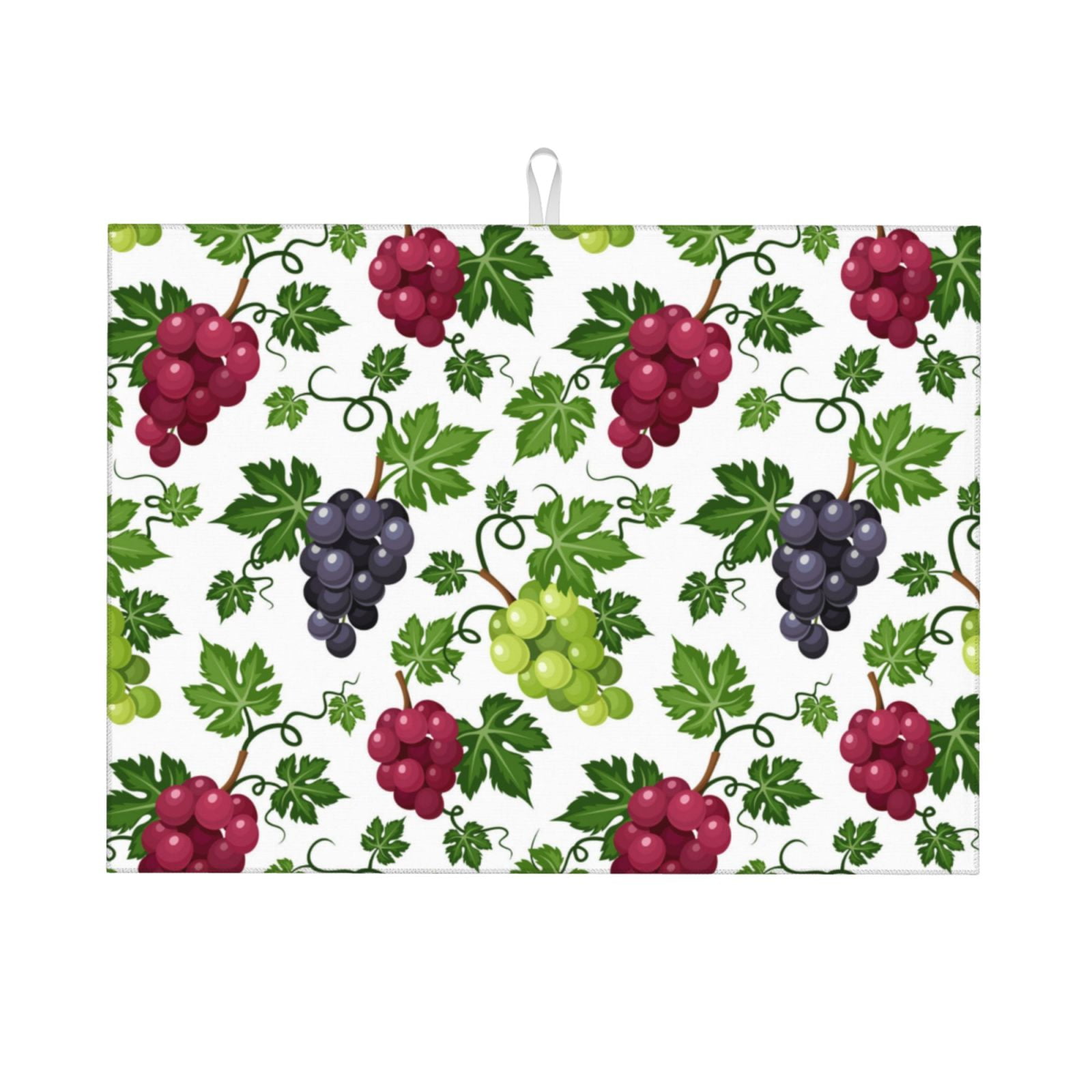 Dish Drying Mat, Grape Print colorful Highly Absorbent Microfiber ...