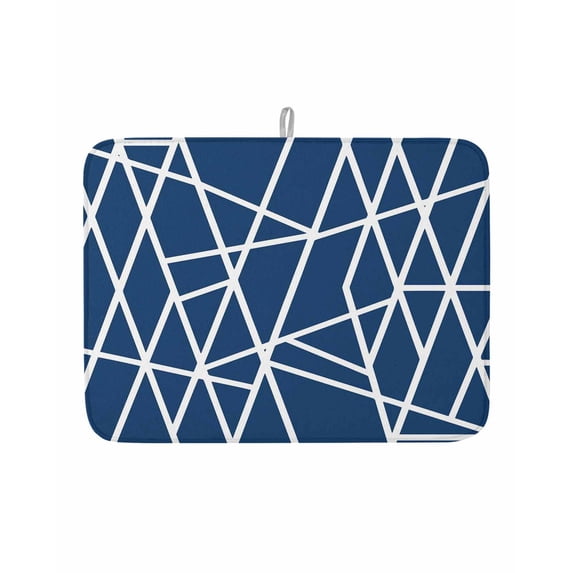 Dish Drying Mat for Kitchen Counter Abstract Geometric Drying Pad ...