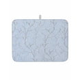 Dish Drying Mat for Kitchen Counter Blue Vines Drying Pad Absorbent ...