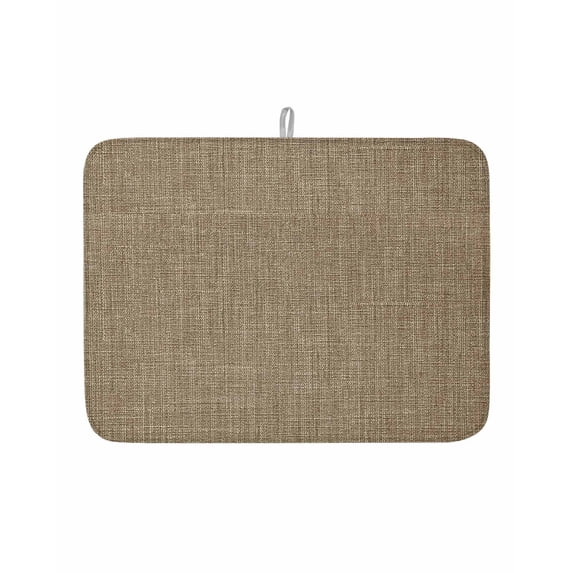 Dish Drying Mat for Kitchen Counter Brown Linen Drying Pad Absorbent ...