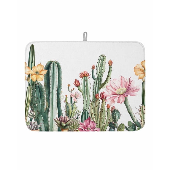 Dish Drying Mat for Kitchen Counter Cactus Drying Pad Absorbent Drying ...