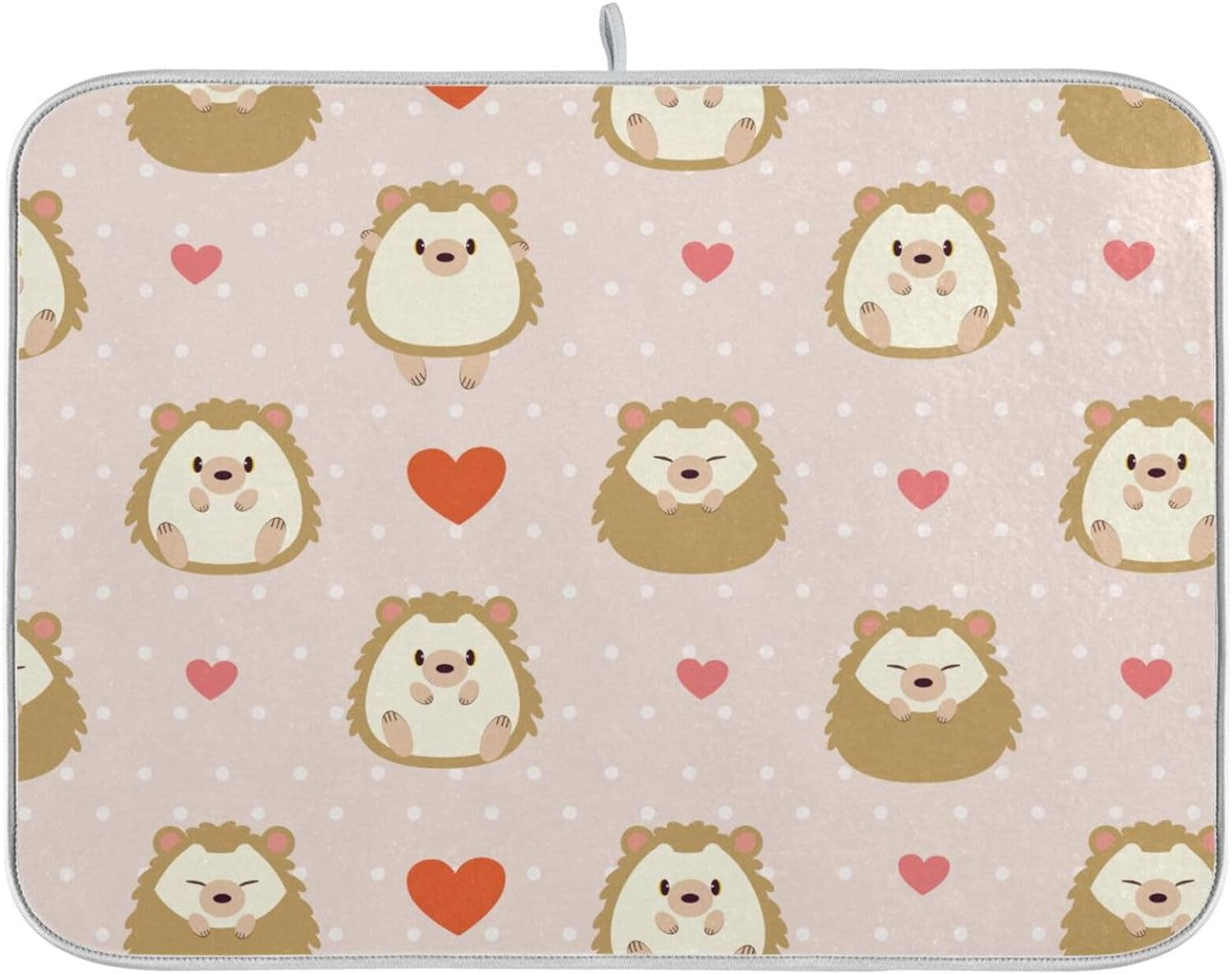 Dish Drying Mat for Kitchen Counter Cute Hedgehog Drying Mat Microfiber ...