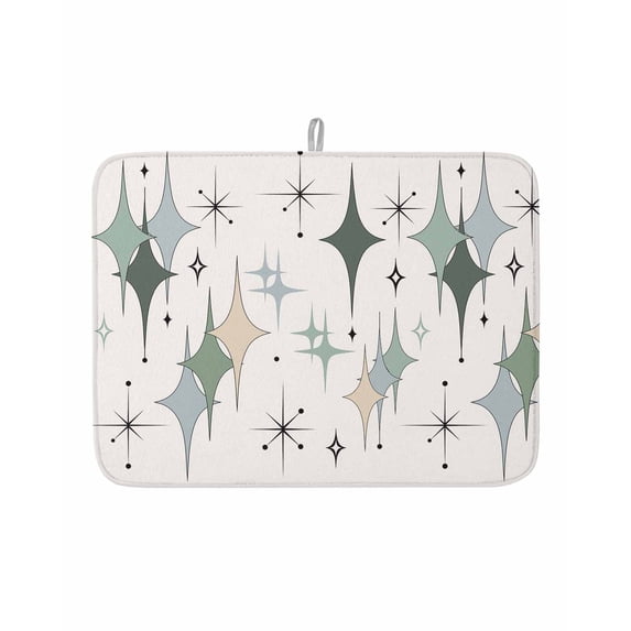 Dish Drying Mat for Kitchen Counter Green Blue Diamond Drying Pad ...