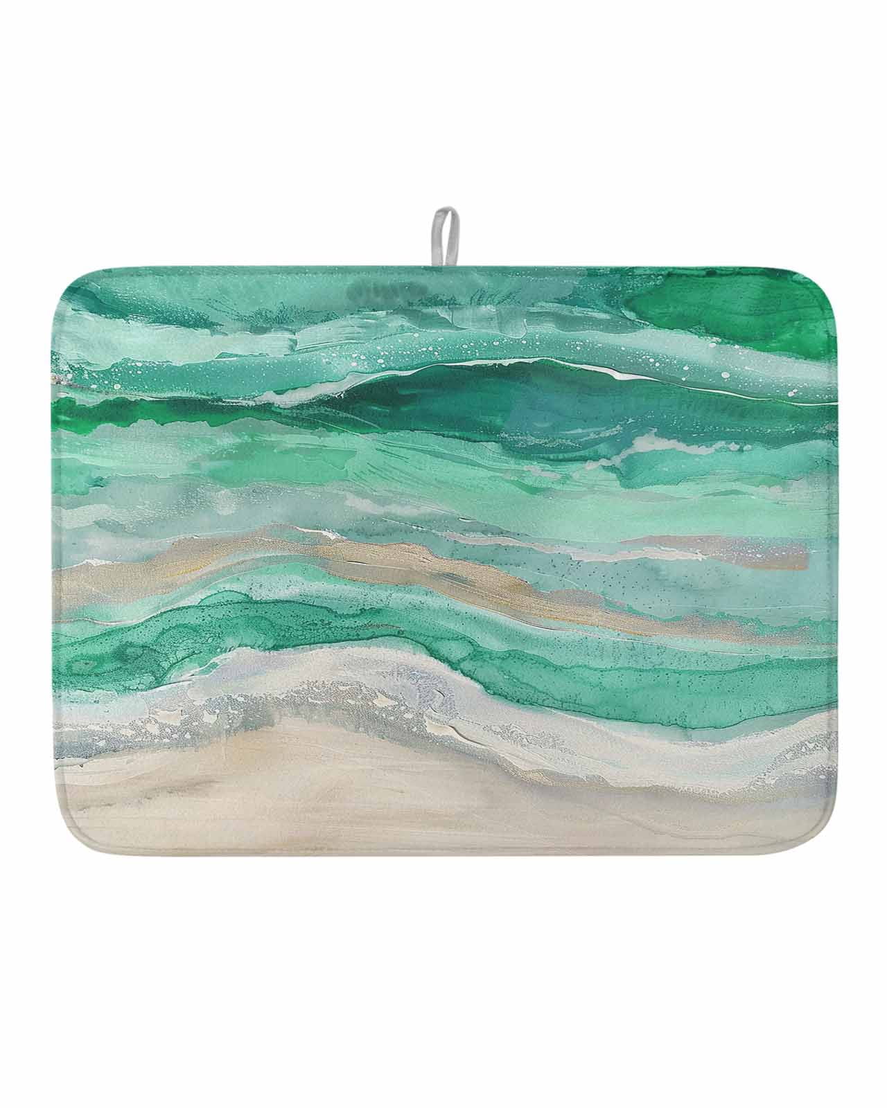 Dish Drying Mat for Kitchen Counter Green Ombre Drying Pad Absorbent ...