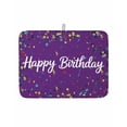 Dish Drying Mat for Kitchen Counter Happy Birthday Drying Pad Absorbent ...