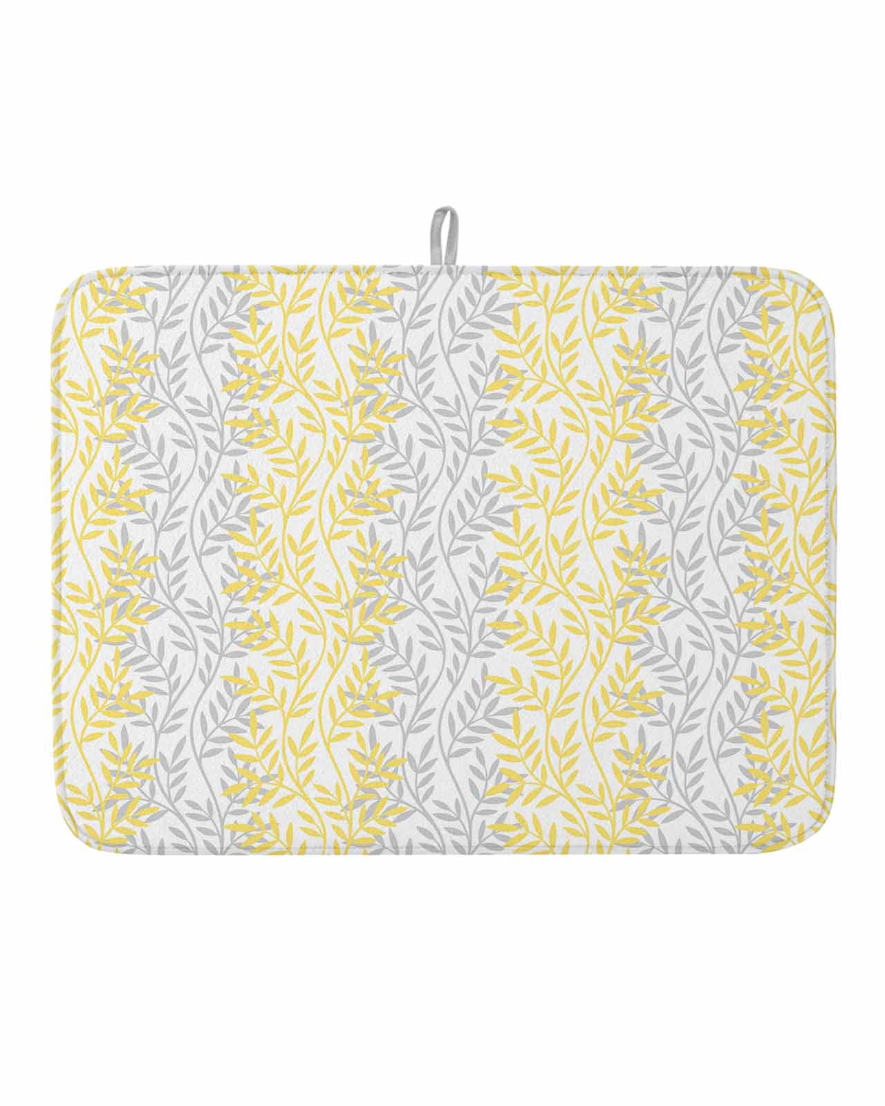 Dish Drying Mat for Kitchen Counter Leaf Tree Branch Drying Pad ...