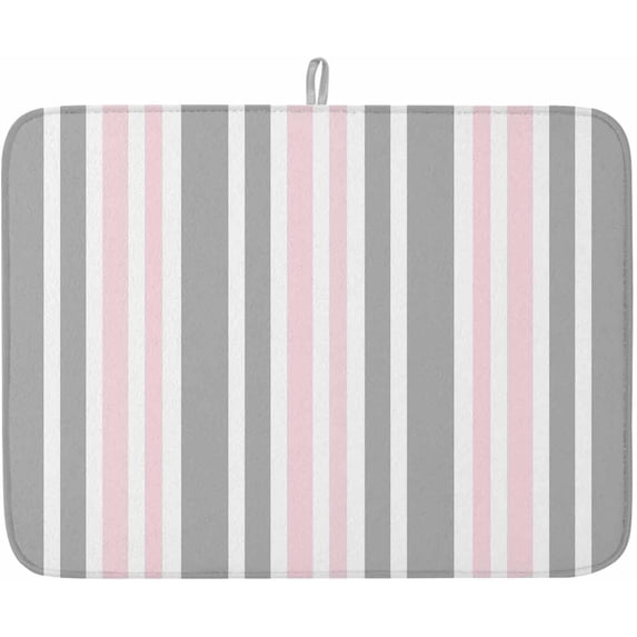 Dish Drying Mat for Kitchen Counter,Modern Colored Stripe Line ...