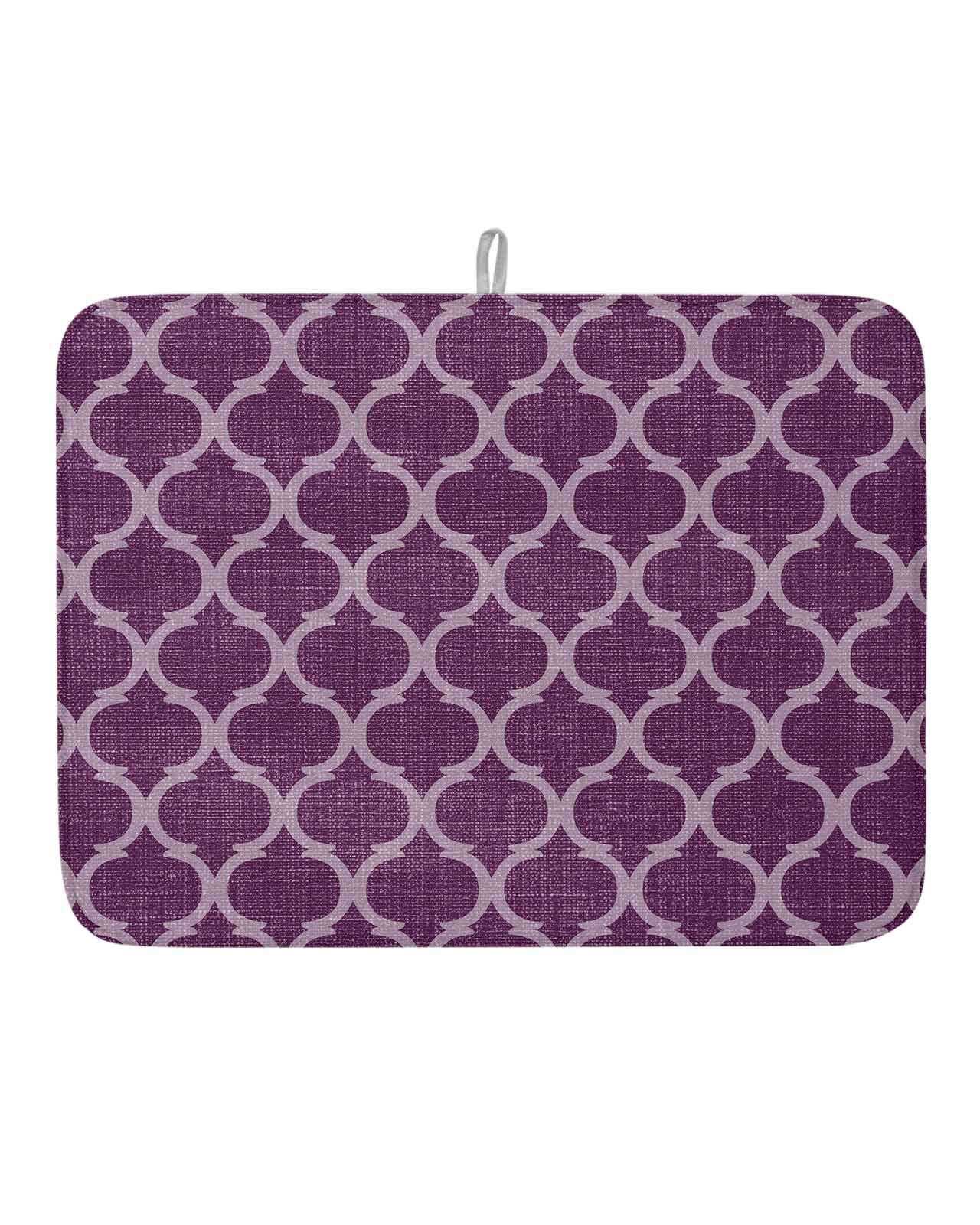 Dish Drying Mat for Kitchen Counter Moroccan Texture Drying Pad ...