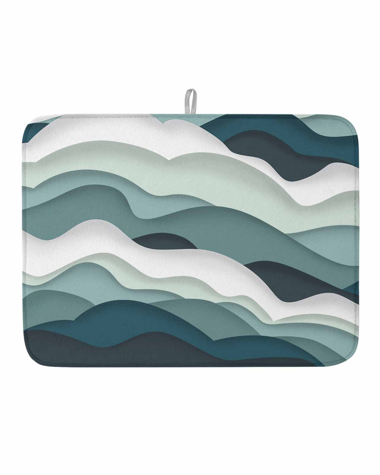 Dish Drying Mat for Kitchen Counter Ocean Green Drying Pad Absorbent ...