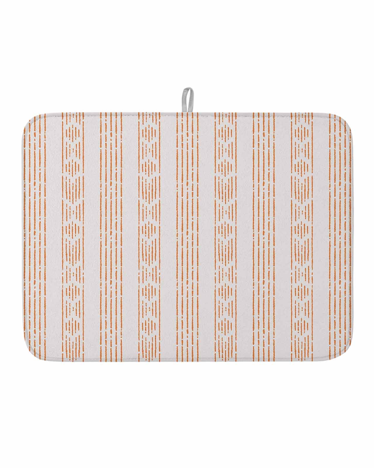 Dish Drying Mat for Kitchen Counter Orange Boho Drying Pad Absorbent ...