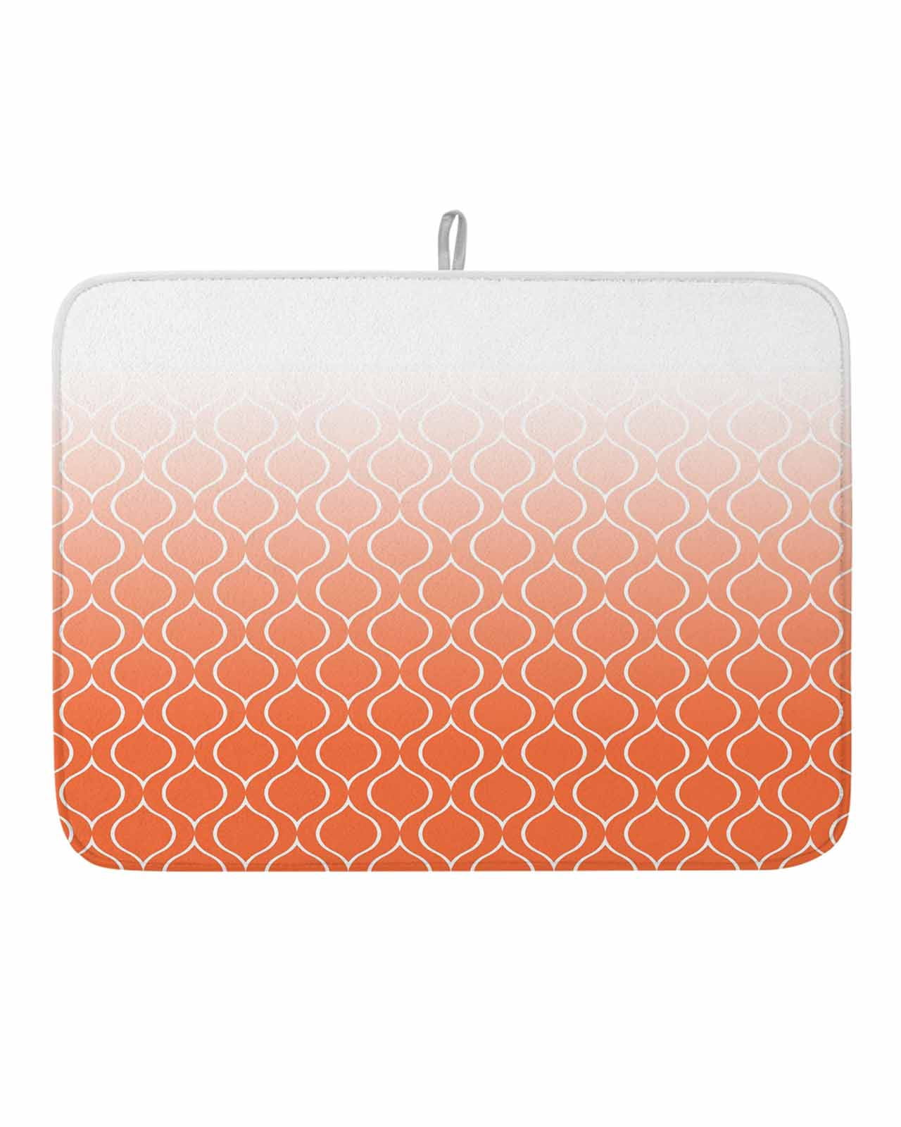 Dish Drying Mat for Kitchen Counter Orange Morocco Drying Pad Absorbent ...