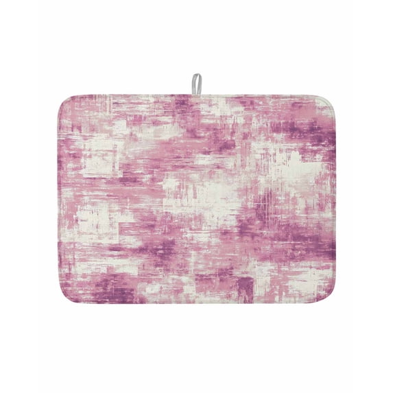 Dish Drying Mat for Kitchen Counter Pink Graffiti Art Drying Pad ...