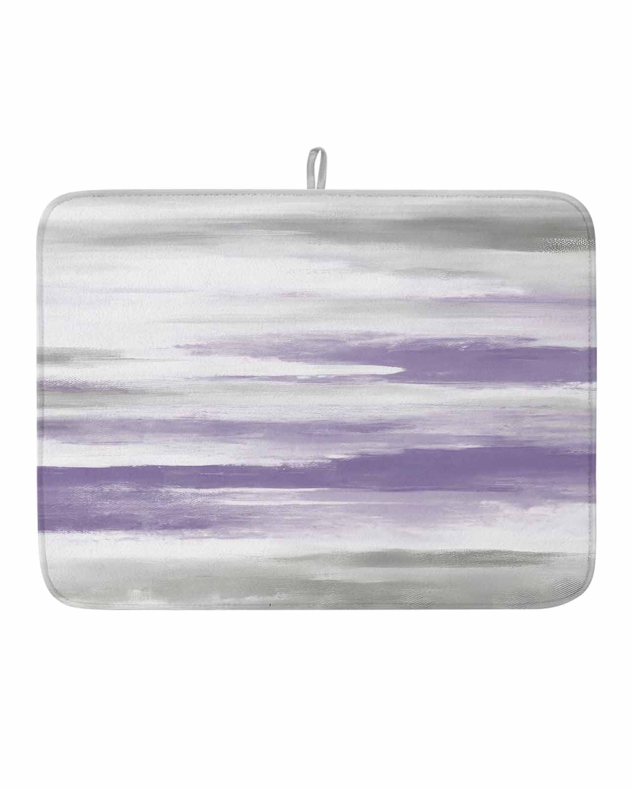 Dish Drying Mat for Kitchen Counter Purple Grey Paint Drying Pad ...