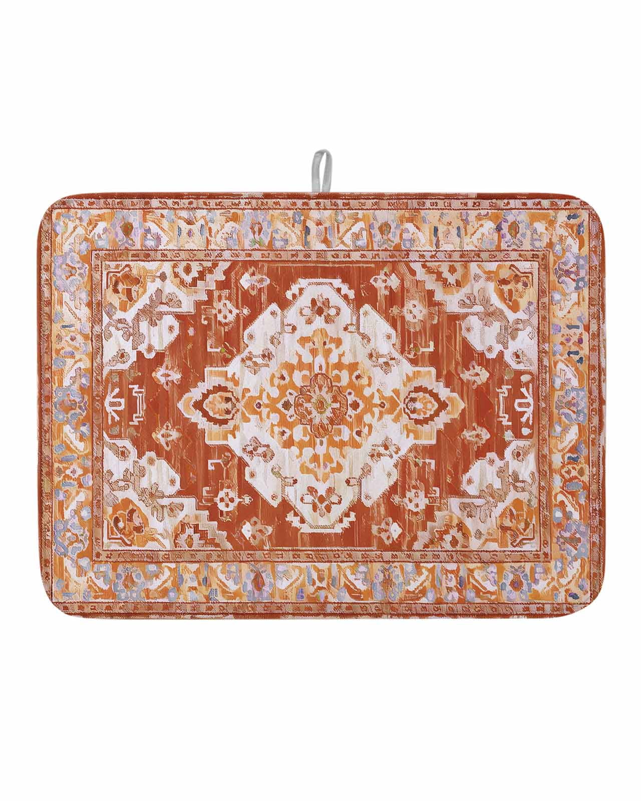 Dish Drying Mat for Kitchen Counter Red Bohemian Drying Pad Absorbent ...
