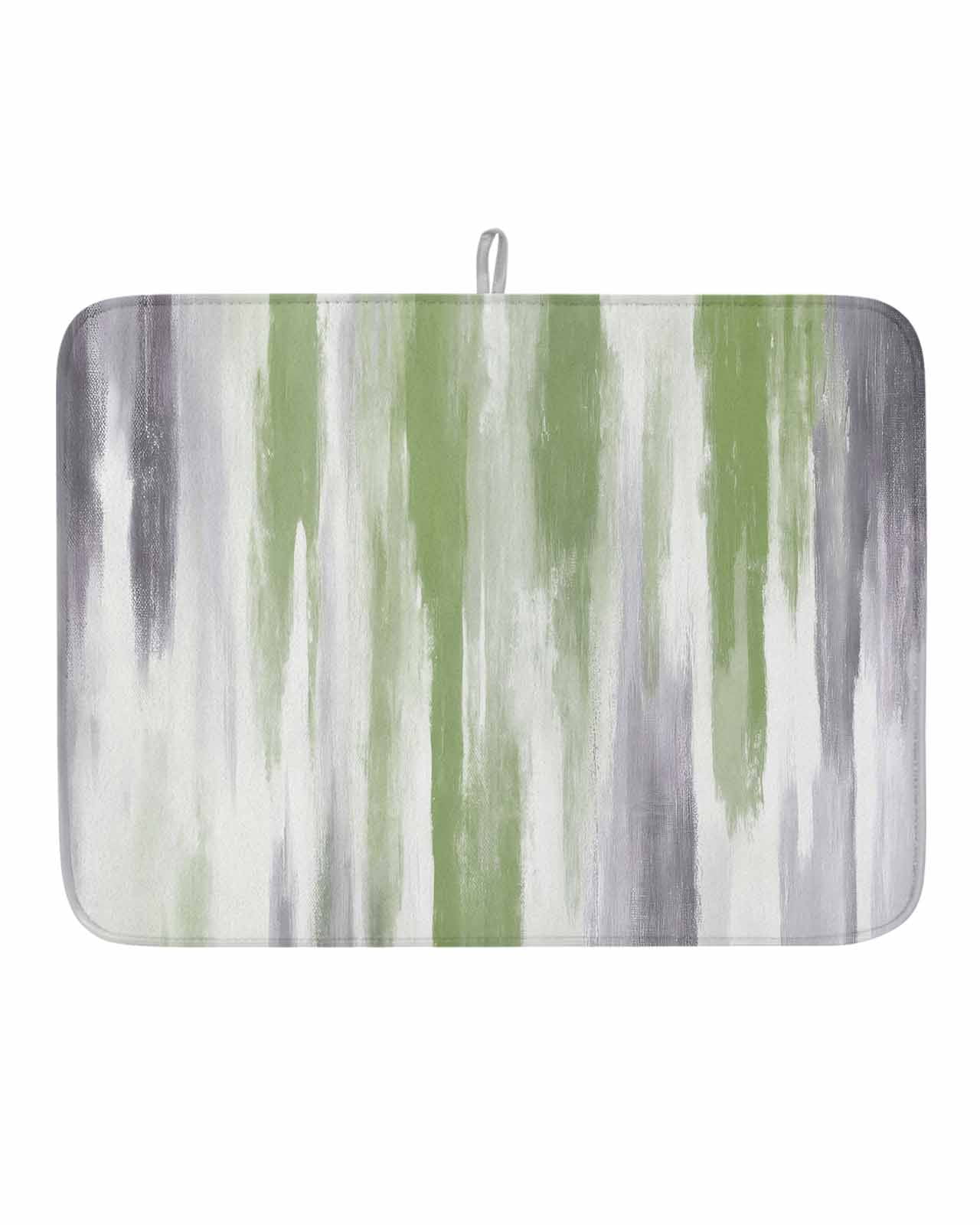 Dish Drying Mat for Kitchen Counter Sage Green Grey Drying Pad ...