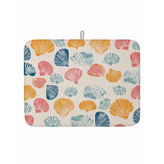 Dish Drying Mat for Kitchen Counter Shell Drying Pad Absorbent Drying ...