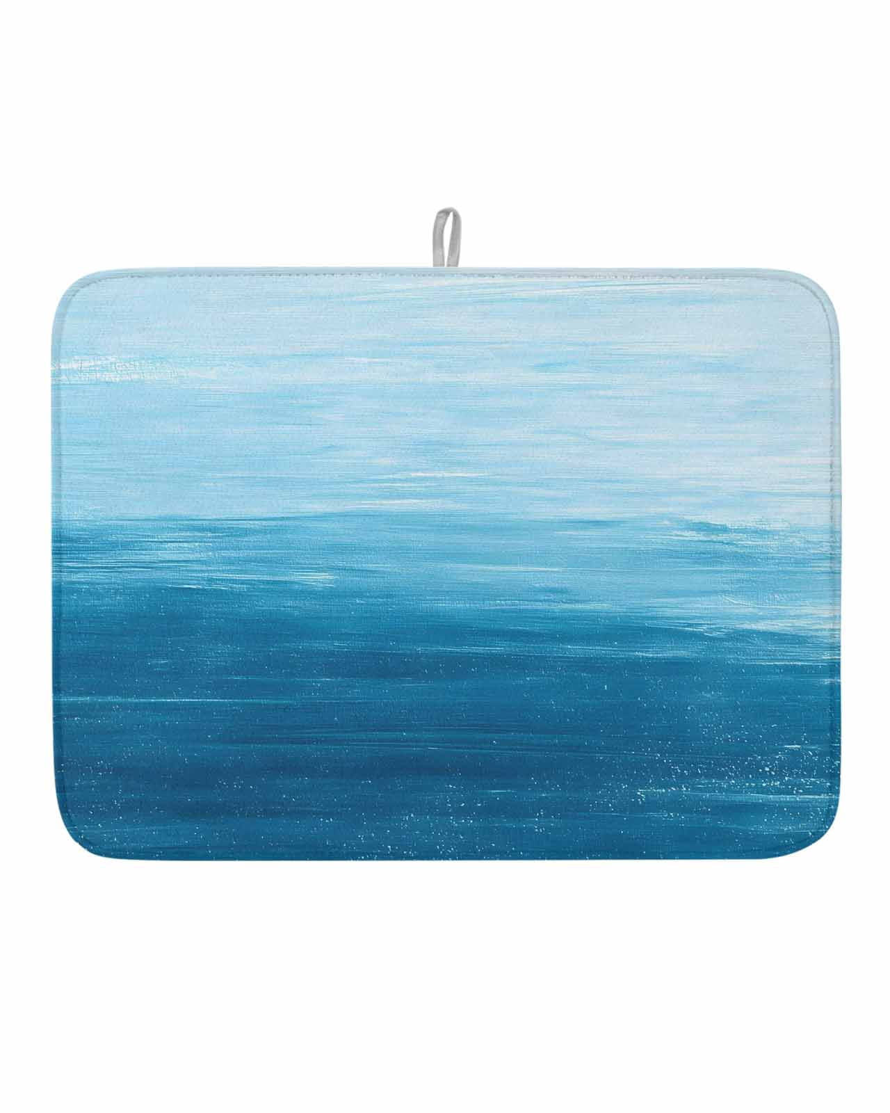 Dish Drying Mat for Kitchen Counter Sky Blue Beach Ocean Drying Pad ...