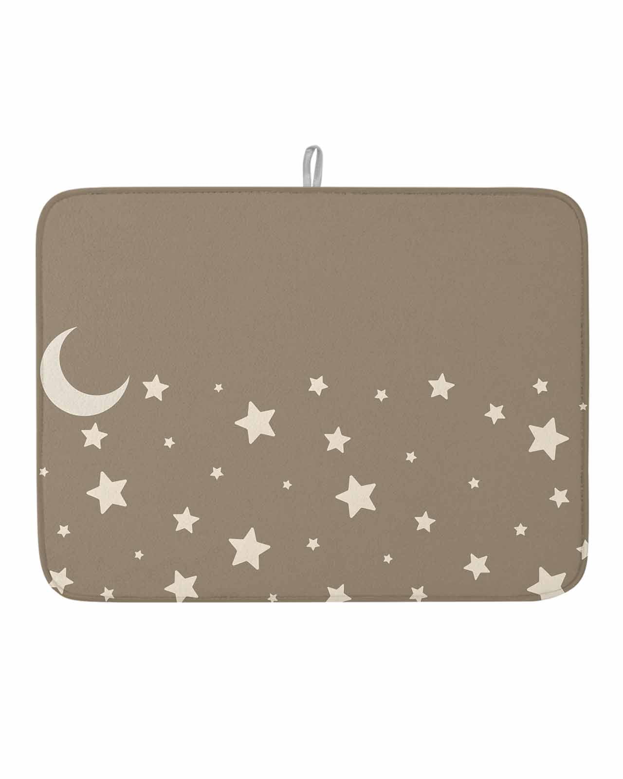 Dish Drying Mat for Kitchen Counter Stars Moon Drying Pad Absorbent ...