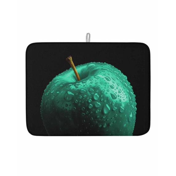 Dish Drying Mat for Kitchen Counter Turquoise Fruit Drying Pad ...