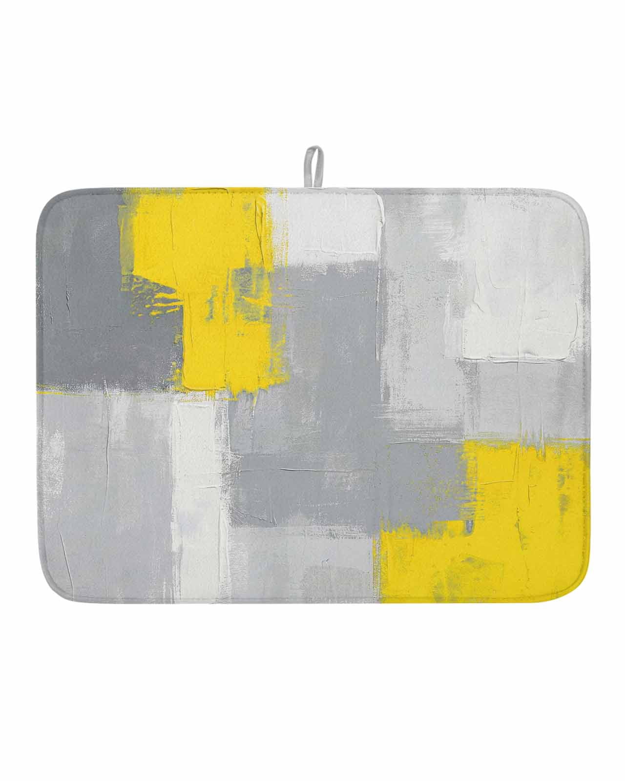 Dish Drying Mat for Kitchen Counter Yellow Oil Painting Drying Pad ...