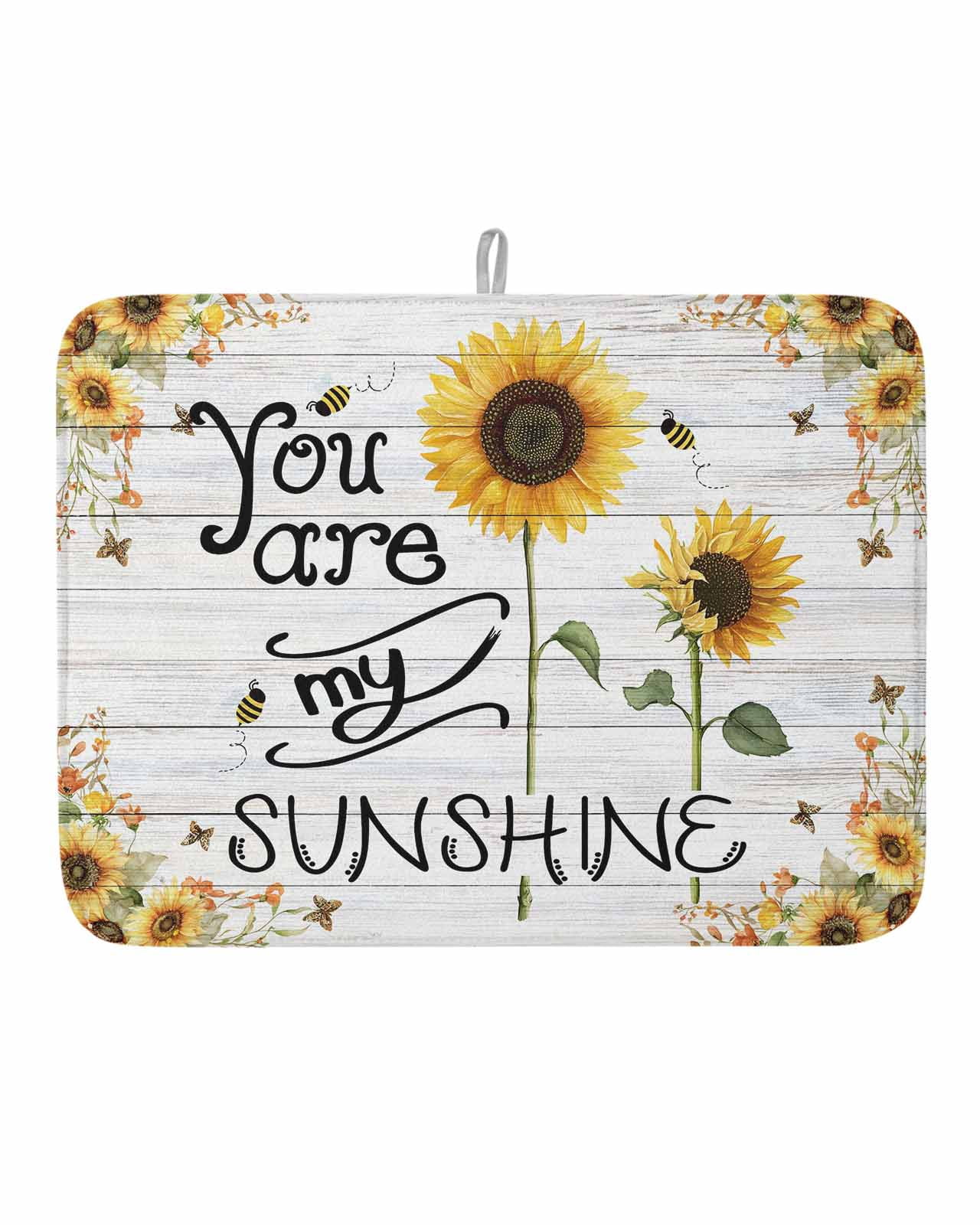Dish Drying Mat for Kitchen Counter You Are My Sunshine Drying Pad ...