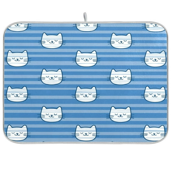 Dish Drying Mat Kitchen Pad Large Counter Absorbent Dish Mats Drainer ...