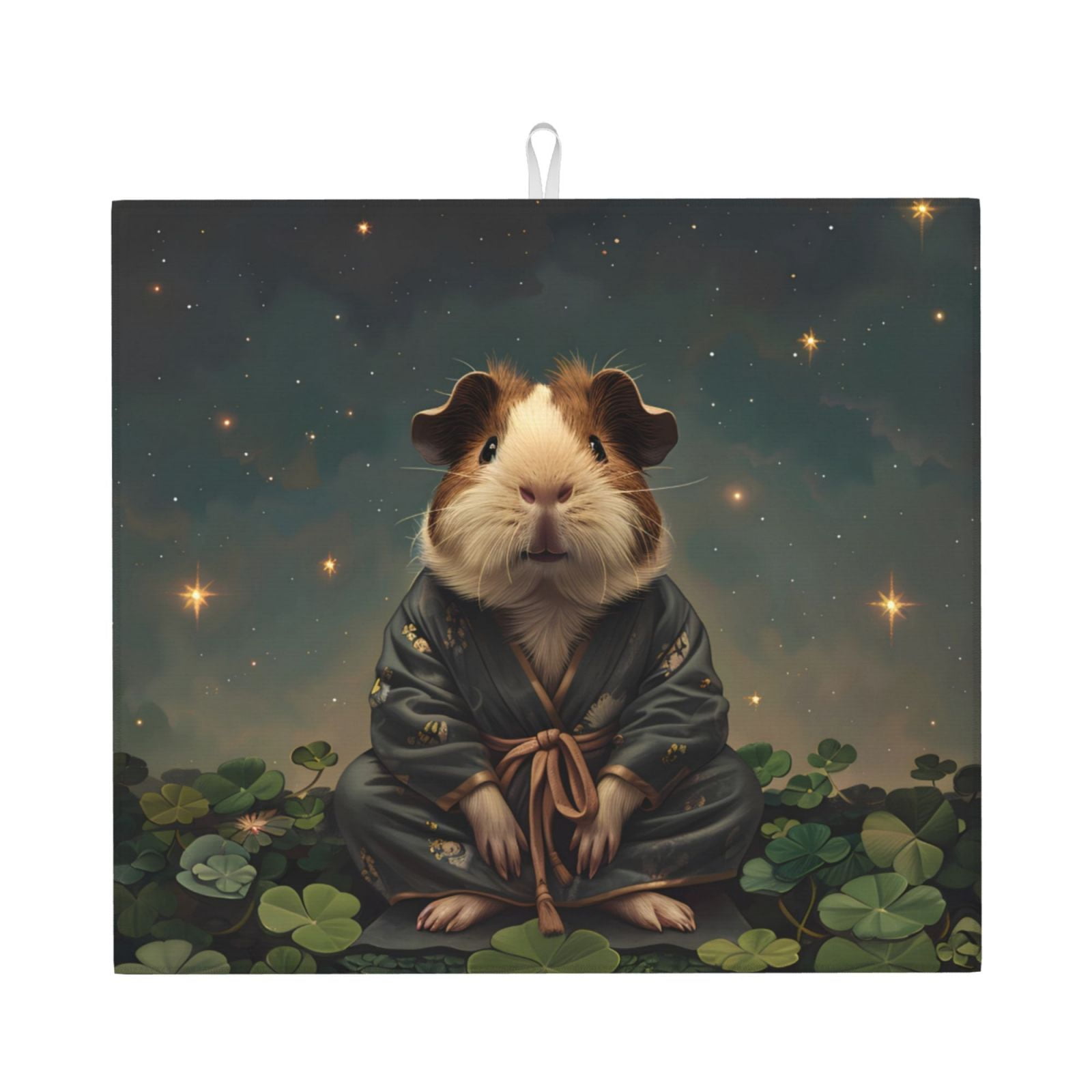 Dish Drying Mat, Lotus Leaf Starry Sky Guinea Pig Highly Absorbent ...