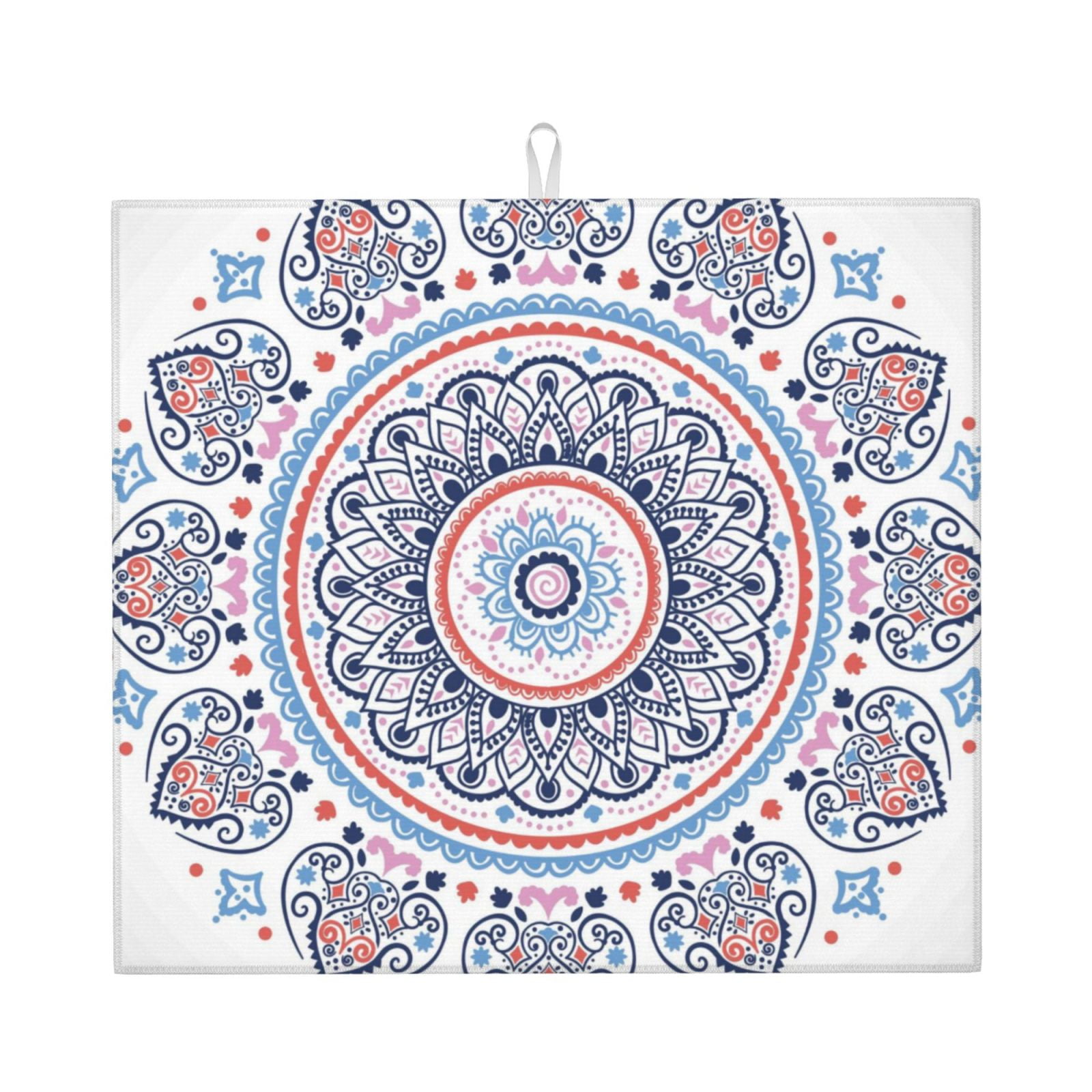 Dish Drying Mat, Mandala Highly Absorbent Drying Matt Kitchen Counter ...