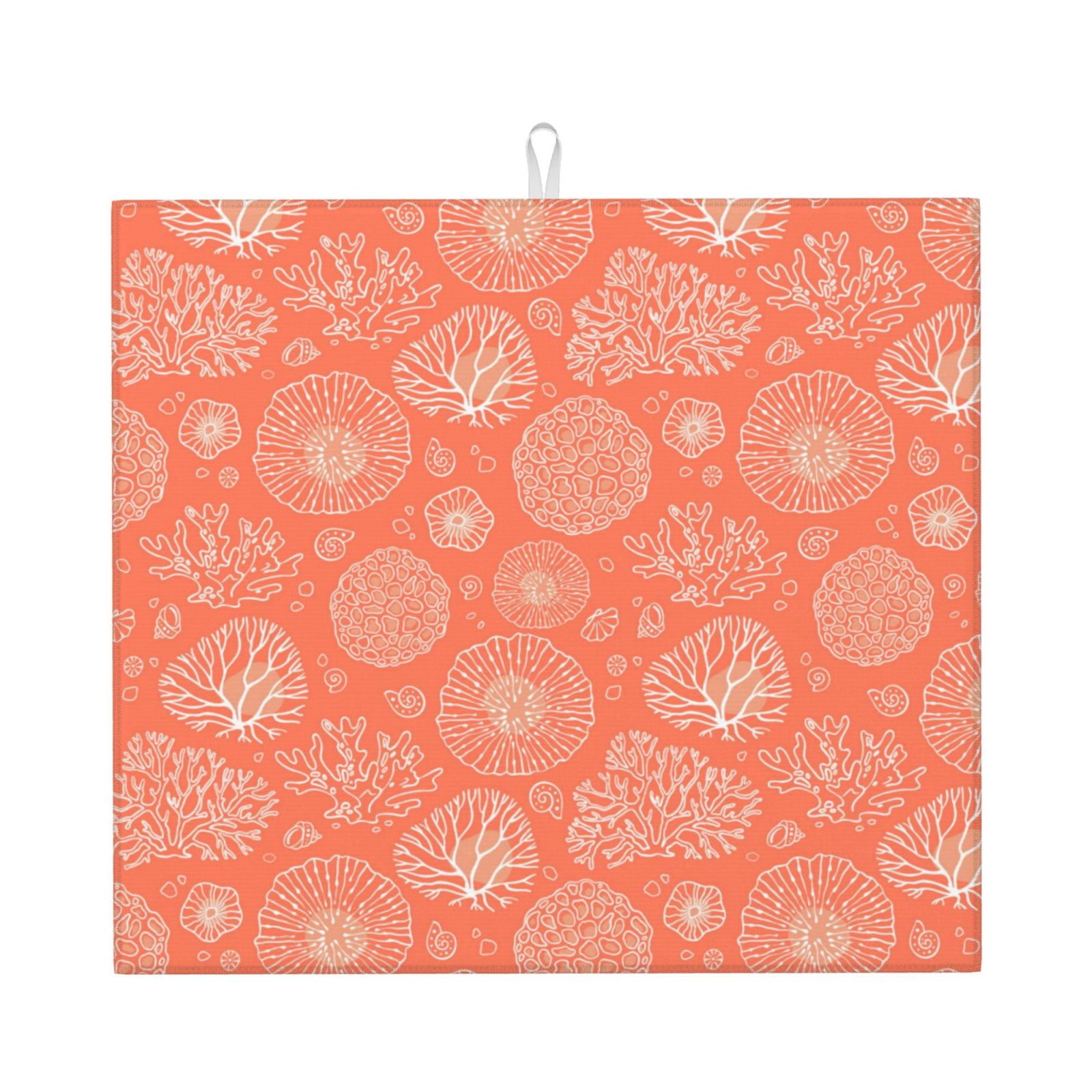 Dish Drying Mat, he Marine Theme With Corals Highly Absorbent Drying ...