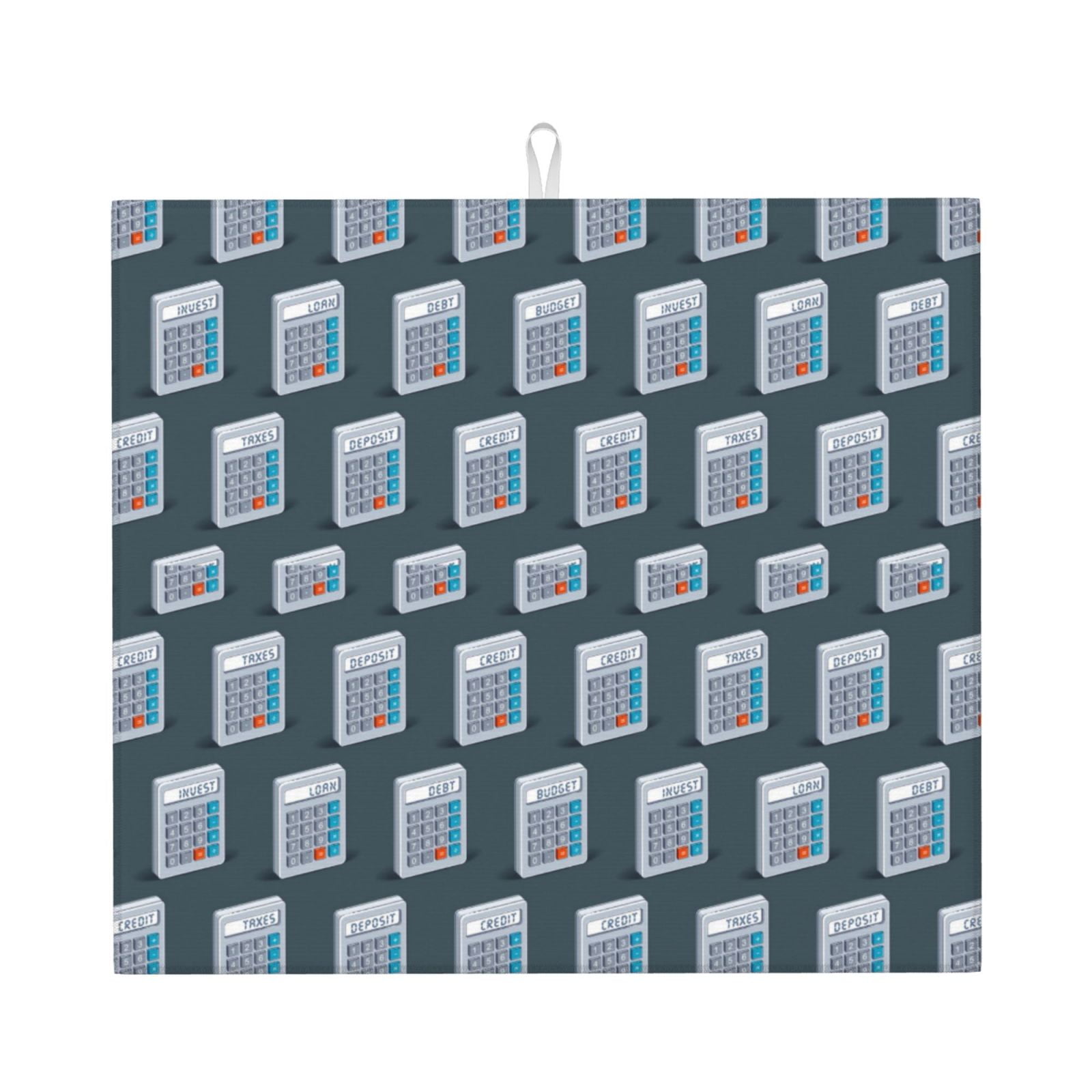 Dish Drying Mat, Math calculator pattern Highly Absorbent Drying Matt ...