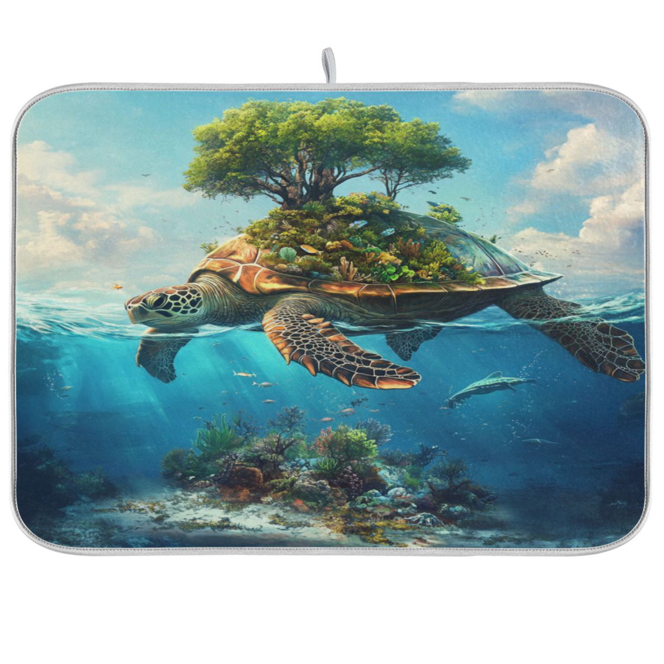 Dish Drying Mat Microfiber Kitchen Pad Large Counter Absorbent Dish ...