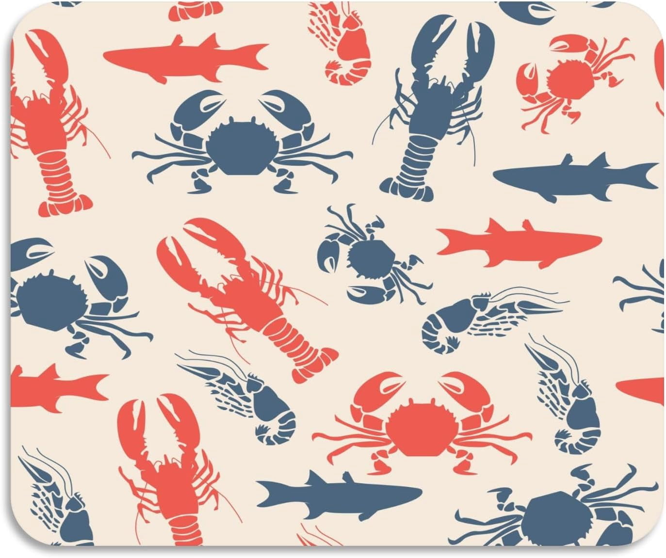 Dish Drying Mat, Retro Crab Lobster 19.5x12inch Absorbent Coffee Mat ...