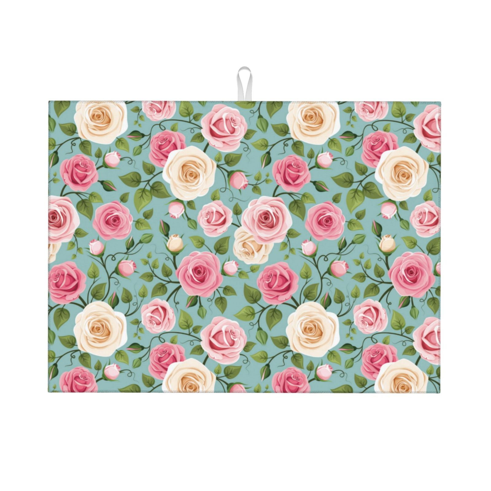 Dish Drying Mat, Rose Flowers Temg Highly Absorbent Microfiber Drying ...