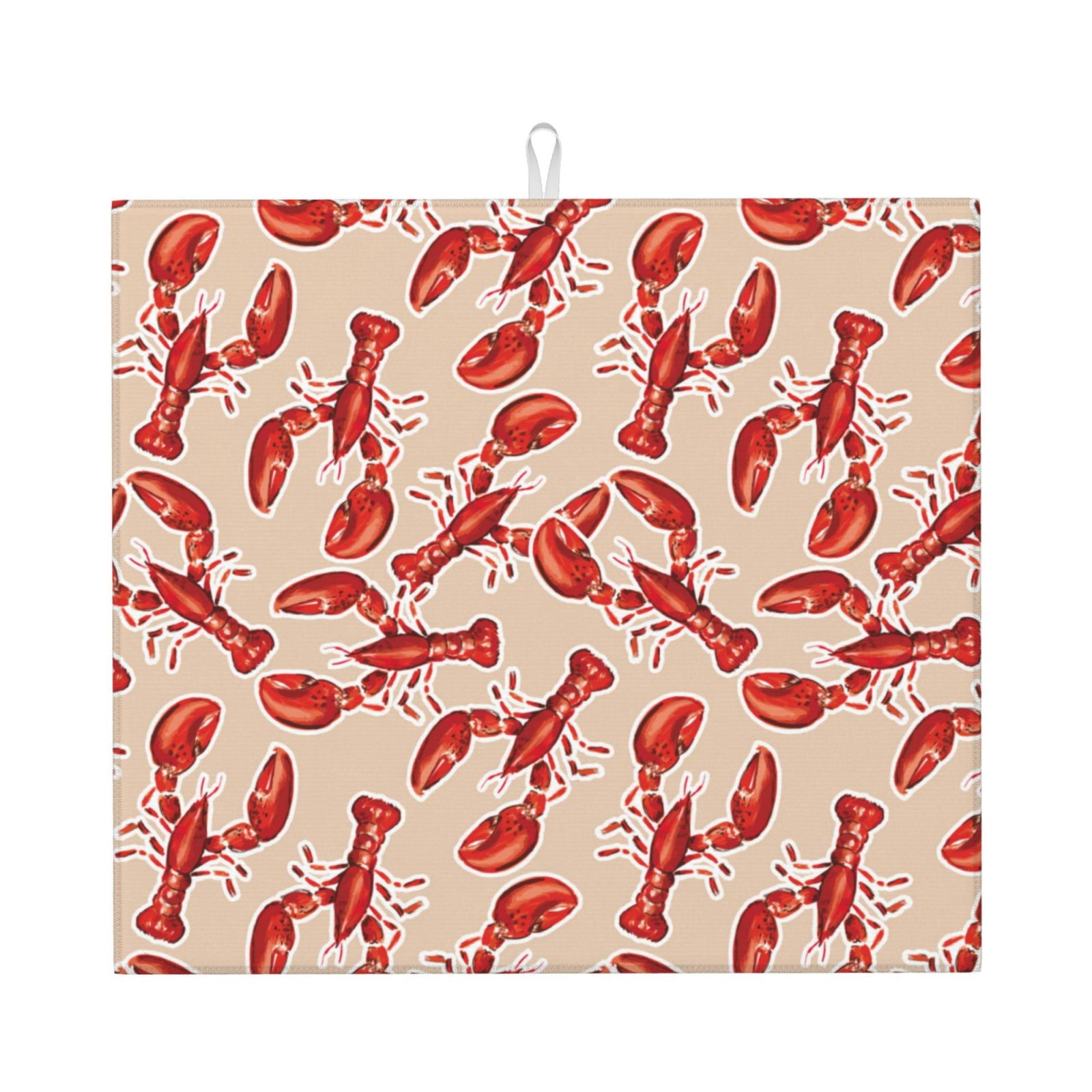 Dish Drying Mat, Shrimp No.9041 Highly Absorbent Drying Matt Kitchen ...