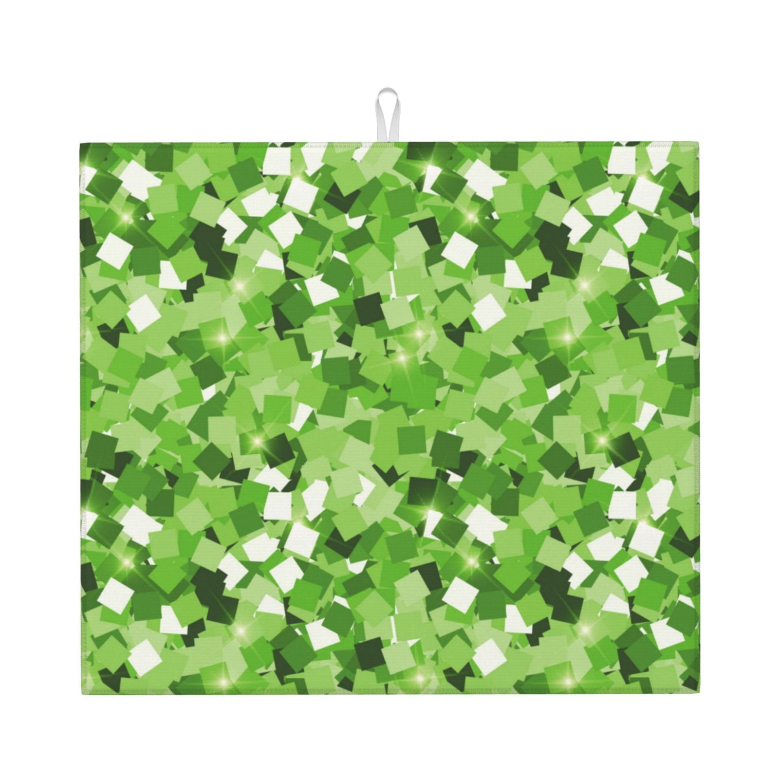 Dish Drying Mat, Sparkling Green Highly Absorbent Drying Matt Kitchen ...