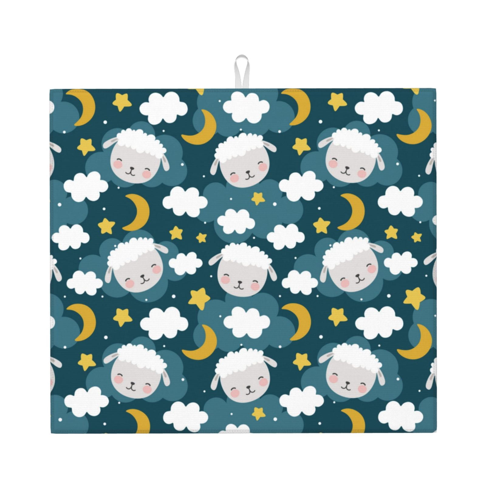 Dish Drying Mat, Sweet Dream Lamb Highly Absorbent Drying Matt Kitchen ...