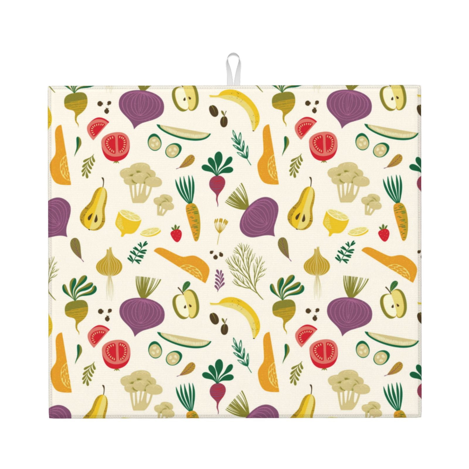 Dish Drying Mat, Vegetable Highly Absorbent Drying Matt Kitchen Counter ...