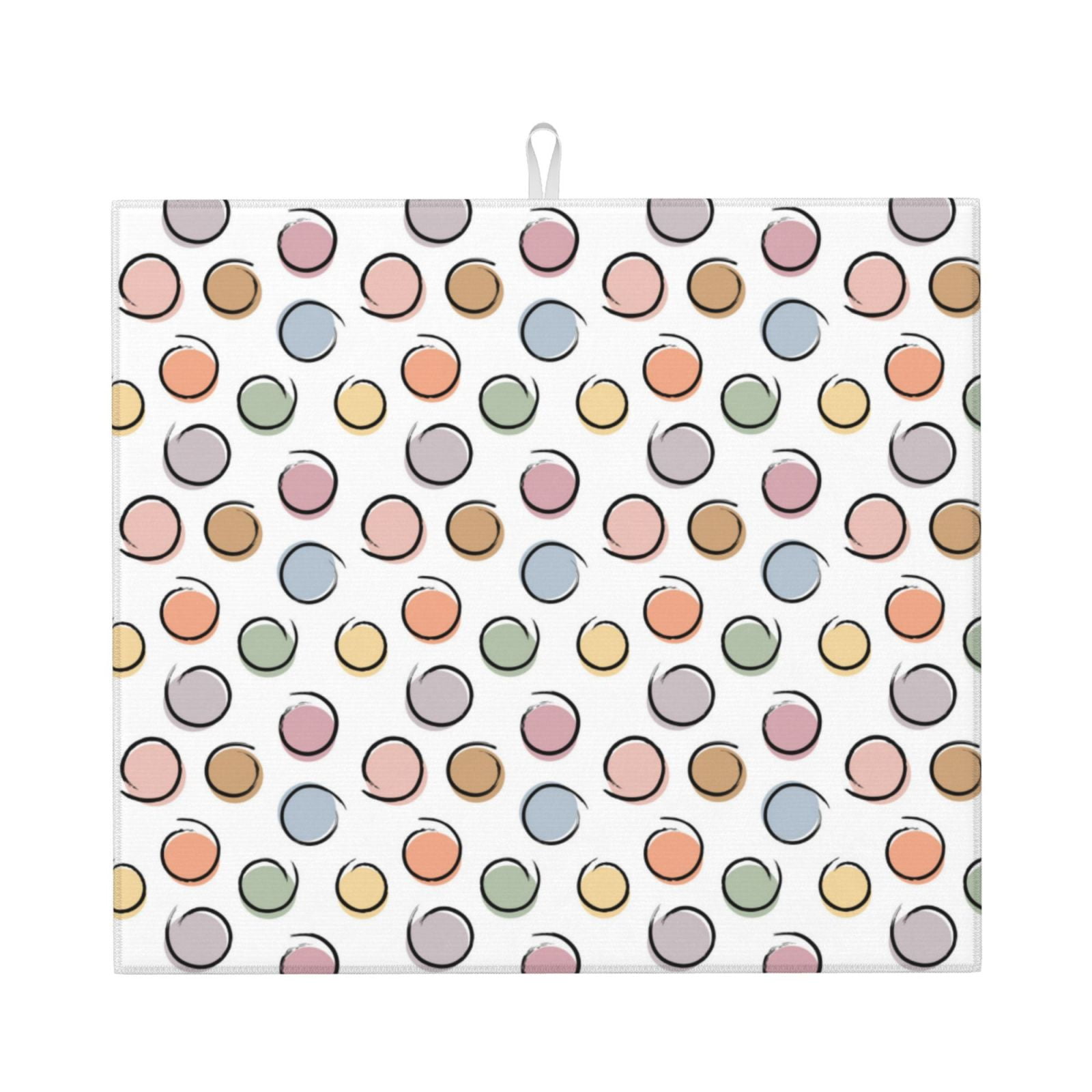 Dish Drying Mat, abstractly circles Highly Absorbent Drying Matt ...
