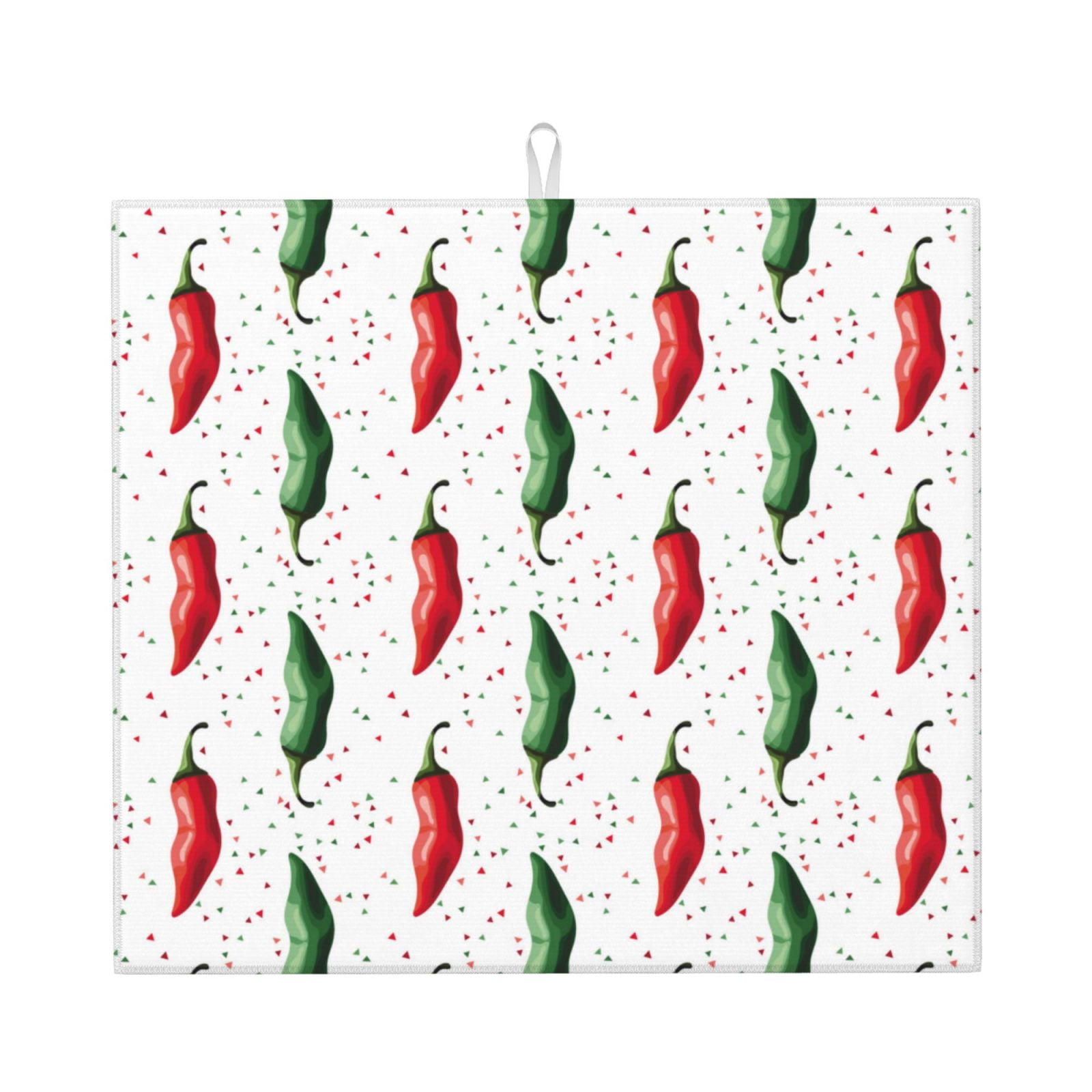 Dish Drying Mat, bell Pepper Print Highly Absorbent Drying Matt Kitchen ...