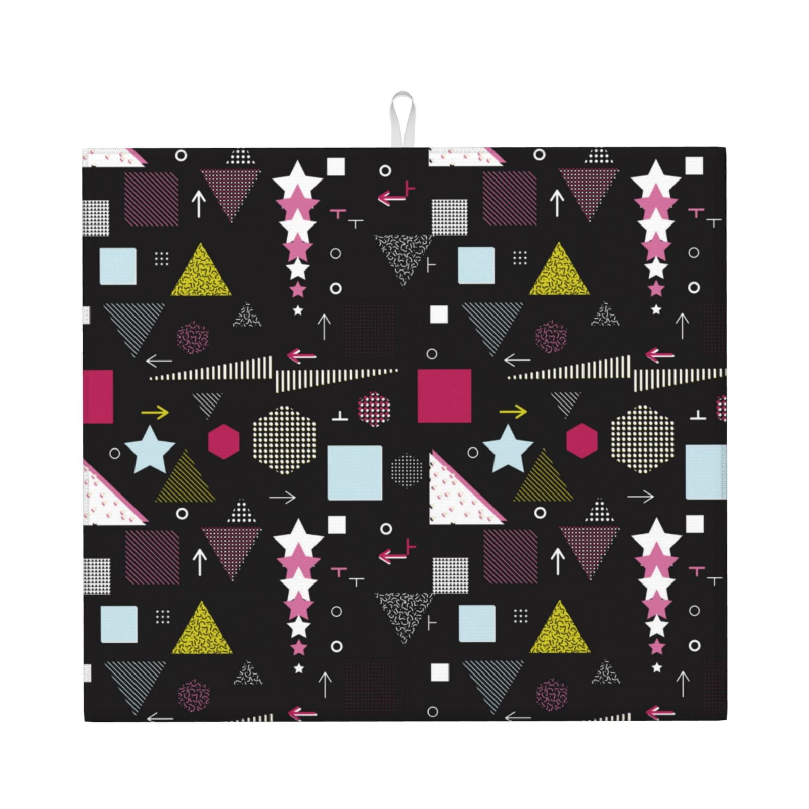 Dish Drying Mat, colorful geometry Highly Absorbent Drying Matt Kitchen ...