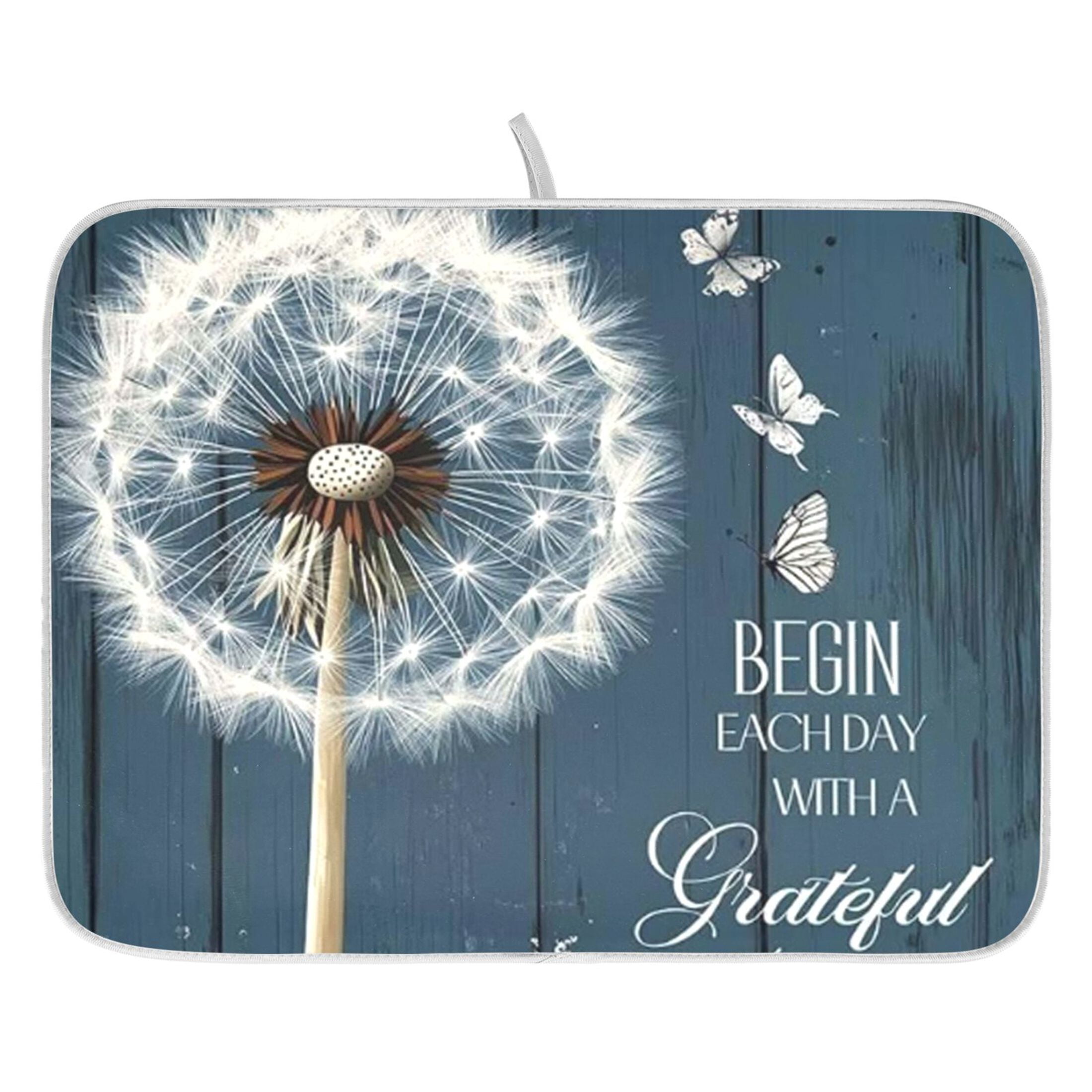 Dish Drying Mat for Kitchen Counter 16x18/18x24 Dandelion Absorbent ...