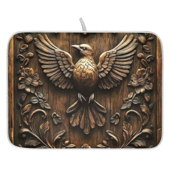 Dish Drying Mat for Kitchen Counter 16x18/18x24 Farmhouse Bird ...