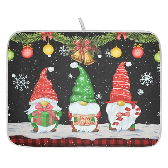 Dish Drying Mat for Kitchen Counter 16x18/18x24 Merry Christmas ...
