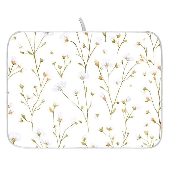 Dish Drying Mat for Kitchen Counter 16x18/18x24 Numerous Wild Grasses ...
