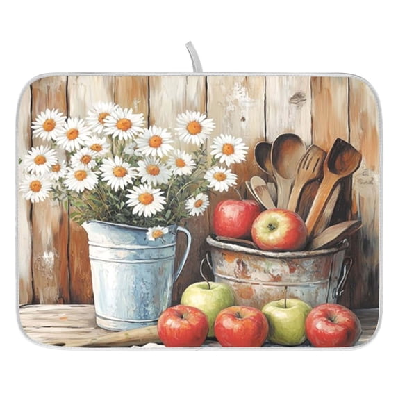 Dish Drying Mat for Kitchen Counter 16x18/18x24 Pastoral Style ...