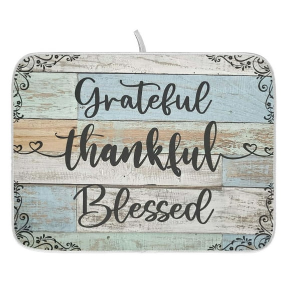 Dish Drying Mat for Kitchen Counter 16x18/18x24 Rustic Wood Absorbent ...