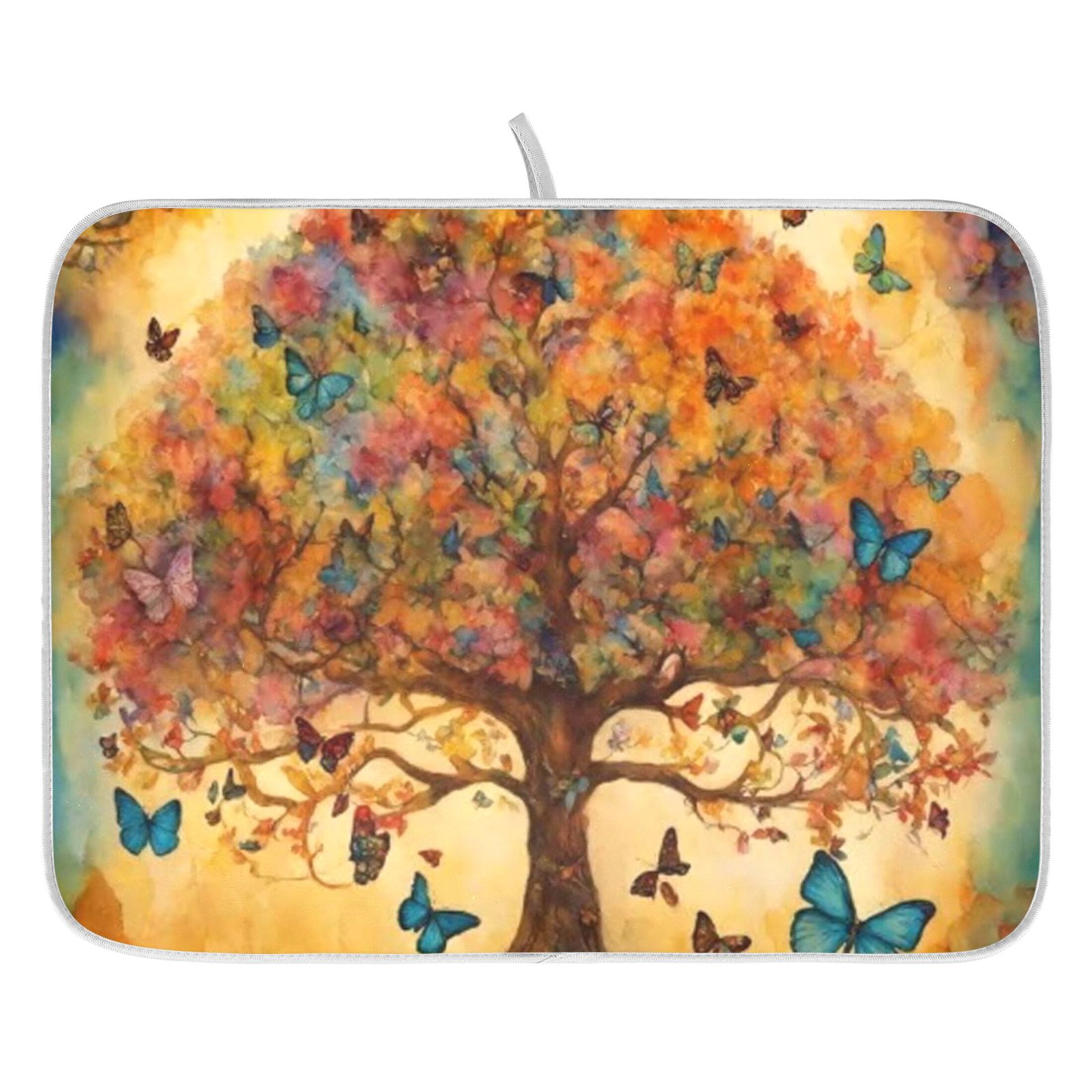 Dish Drying Mat for Kitchen Counter 16x18/18x24 Tree Of Life Pattern ...